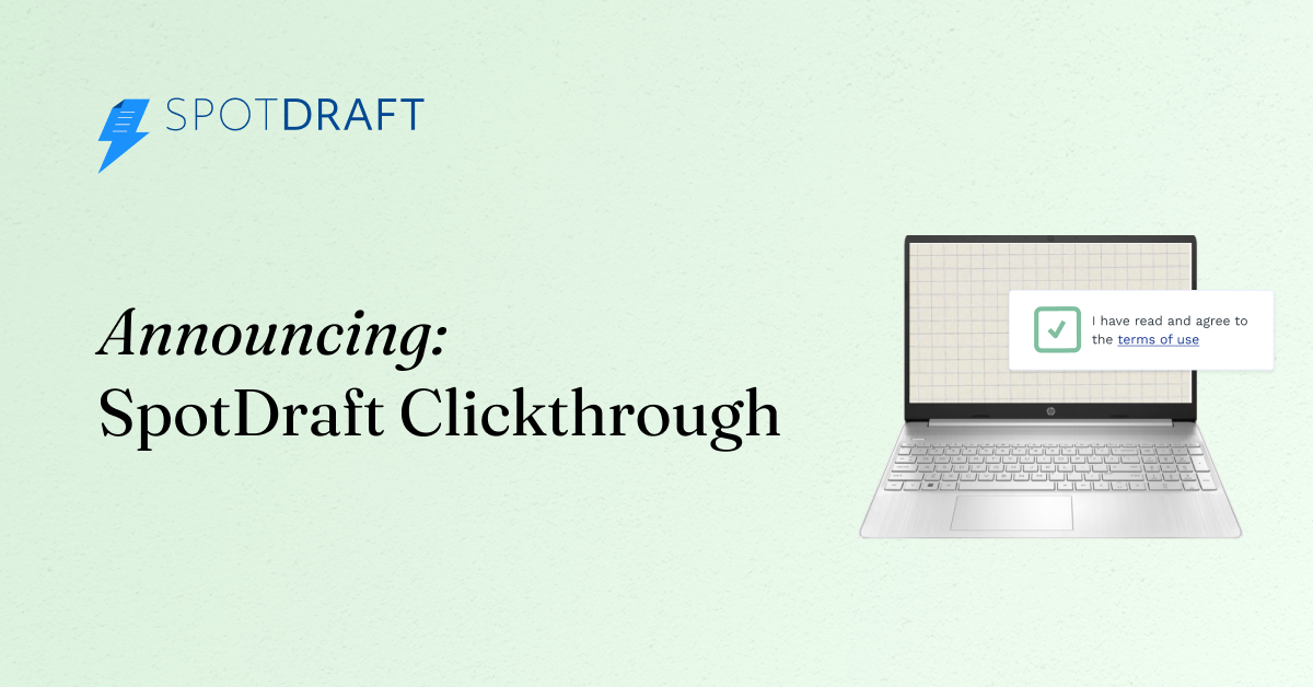 Announcing: SpotDraft Clickthrough